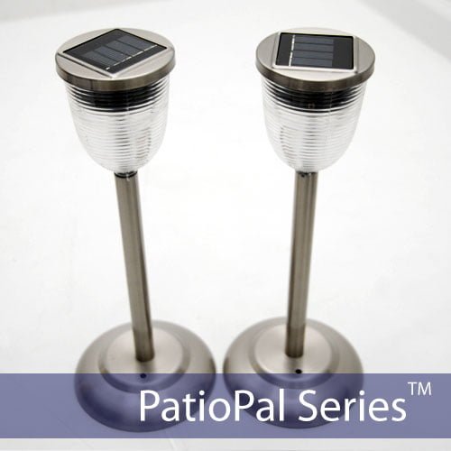 2-Pack Stainless Steel Goblet Lights by Silicon Solar