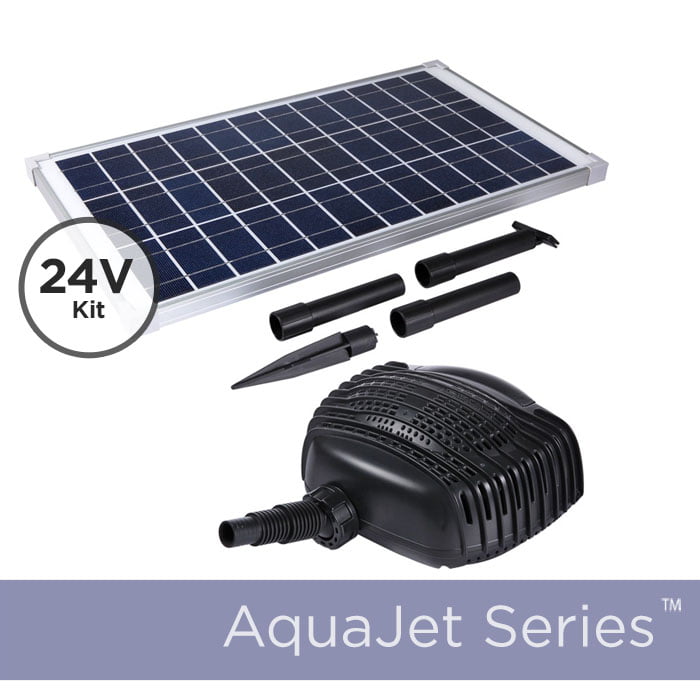 24v AquaJet 650 GPH Solar Fountain Submersible Pump Kit by Silicon Solar