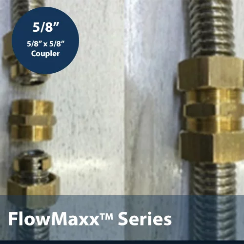 5/8" to 5/8" Stainless Steel Piping Coupling by Silicon Solar